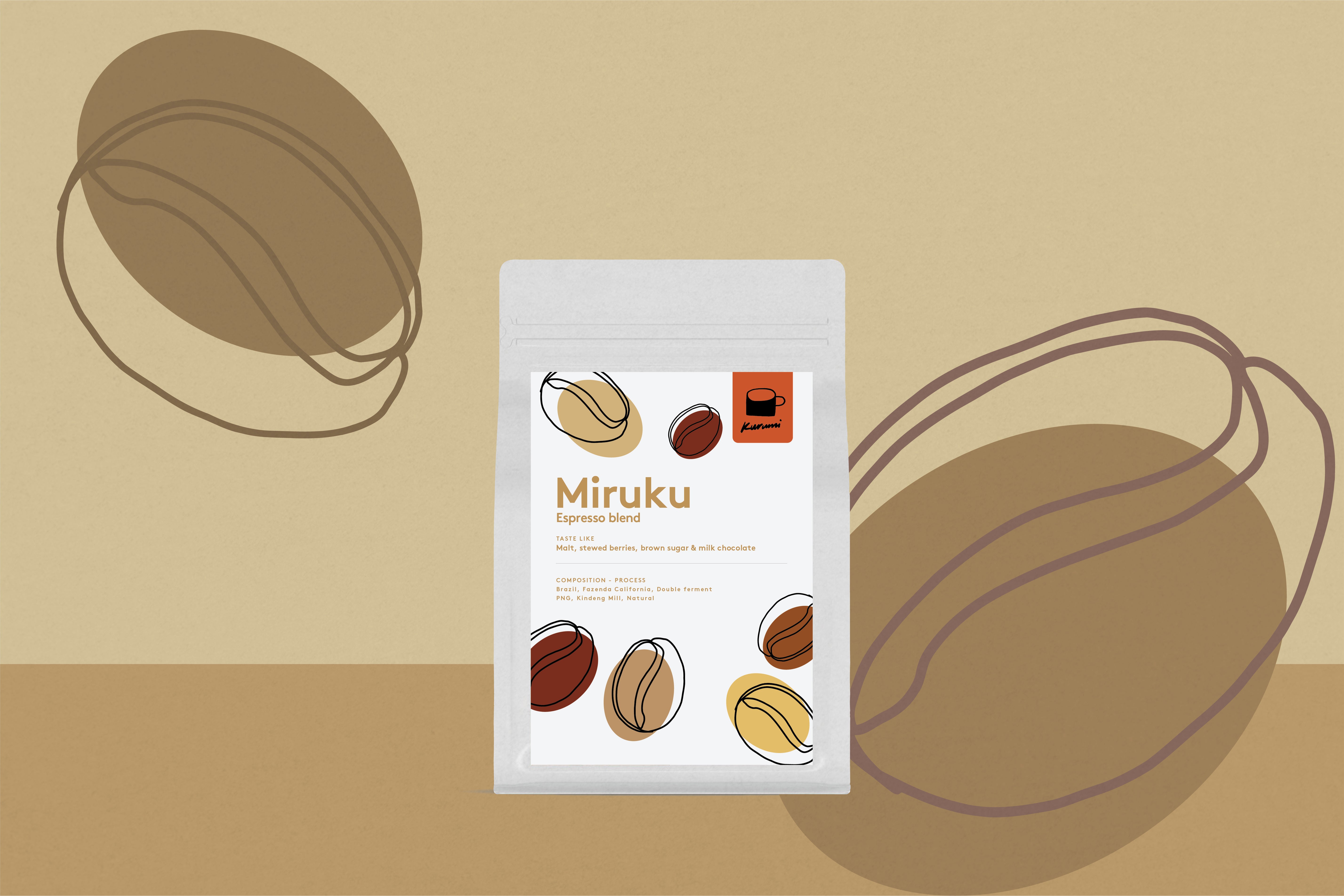 Kurumi Specialty Coffee; portable coffee tools, Mirai espresso blend ...